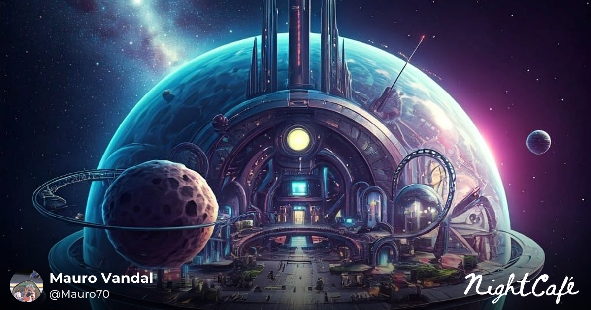 Space Theme Park with Zero-Gravity Attractions - AI Art