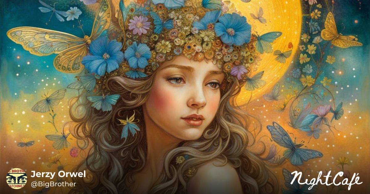 Fairy and dragonflies