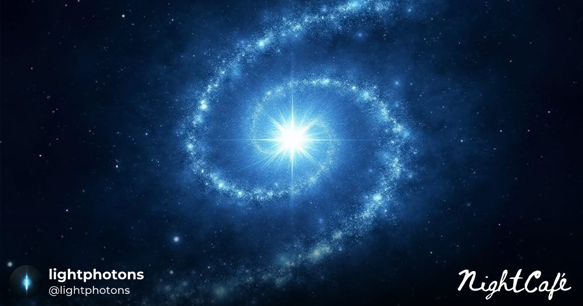 Cosmic Bethlehem Star Spins with Ethereal Glow - AI Art