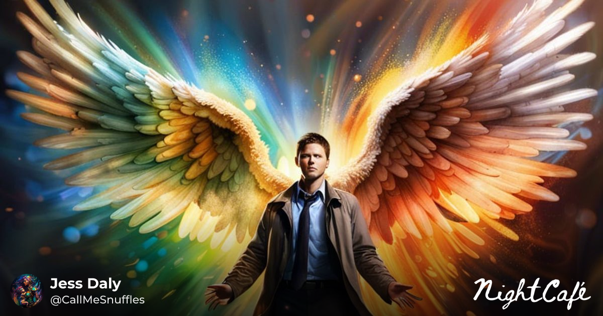 Castiel the angel - Angel Healing a Wounded Man: Hyperrealis...