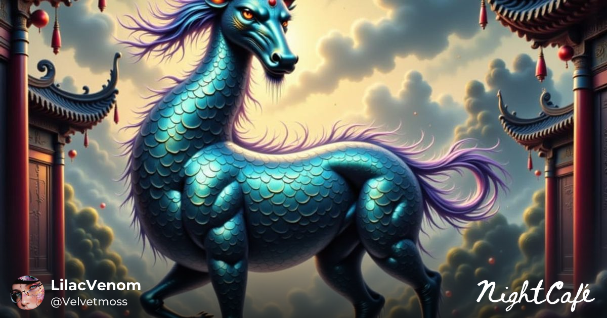 Majestic Qilin in Traditional Chinese Ink Wash Pai... - AI Art