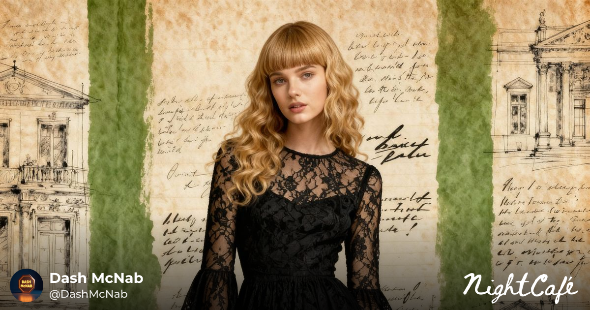 Bell Sleeves - Woman in 1960s Bell Sleeve Dress on Sketchboo...