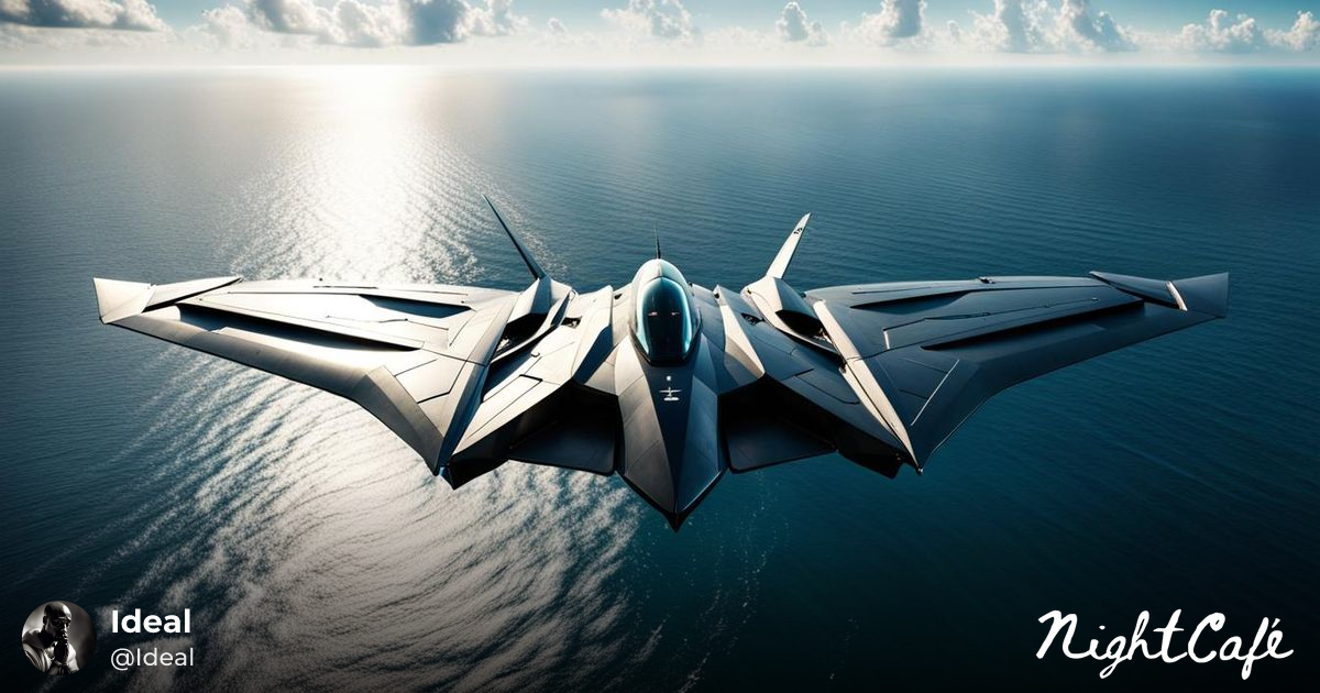 Stealth technology - Stealth Batwing Over Calm Ocean in 3D ...