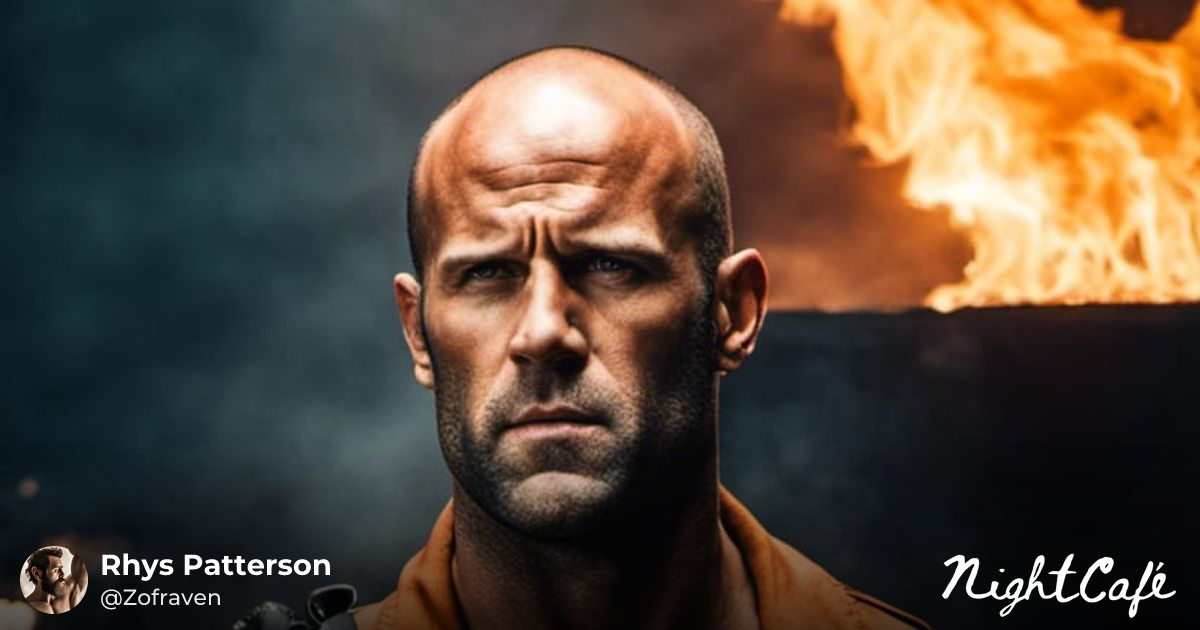 Jason Statham as fireman - Fireman Portrait with Tattoos in ...