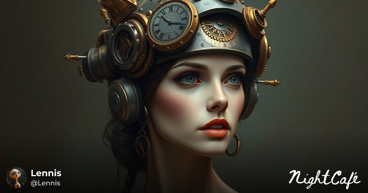 Clockwork Woman with Biomechanical Enhancements: D... - AI Art