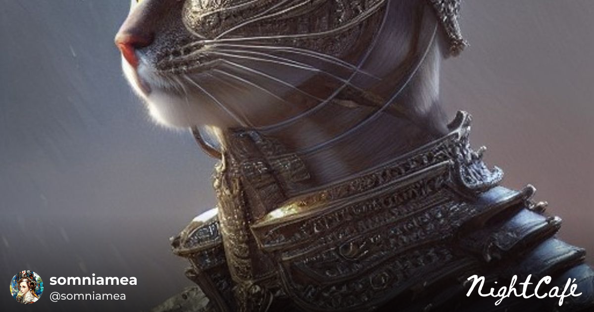 Fresh Faced Recruit - Armored Cat Fantasy Digital Painting