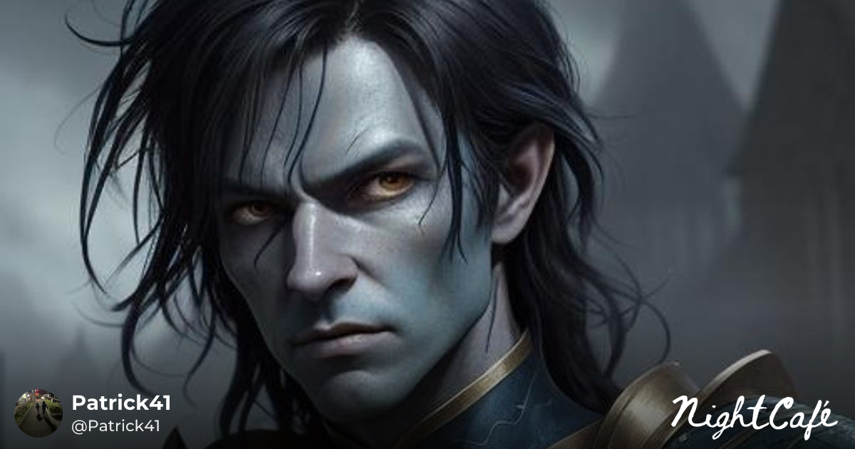 Blue-Skinned Quartermaster in Mystical Warehouse - AI Art