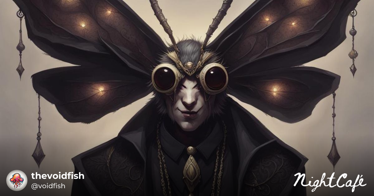 Steampunk-ish moth mask - Gothic Moth Concept Art in Dark Co...