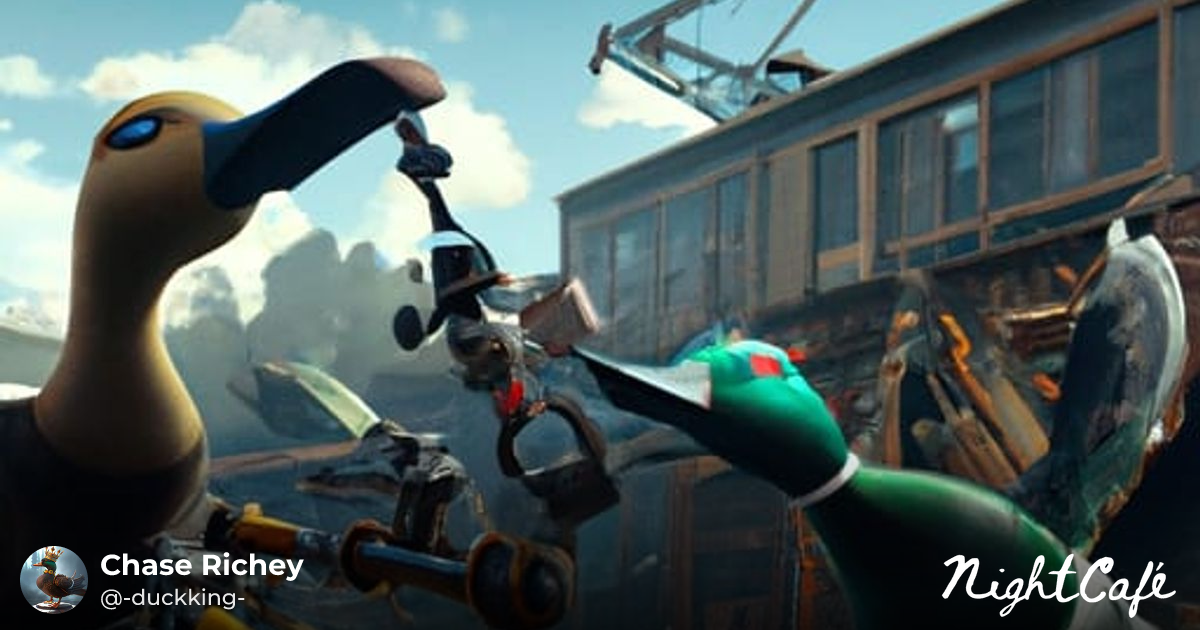 ducks pt2? - Ducks with Mechanical Arms: Fantasy Concept Art