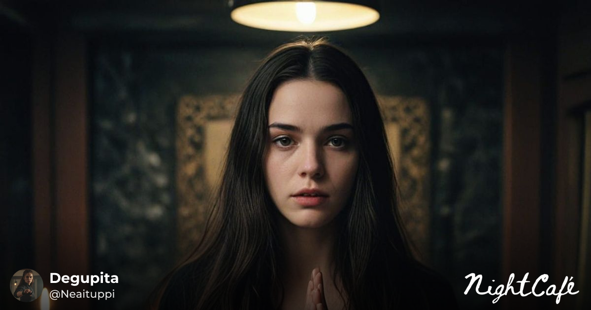 A young stocky female assassin with long dark brown unkempt hair, dark ...