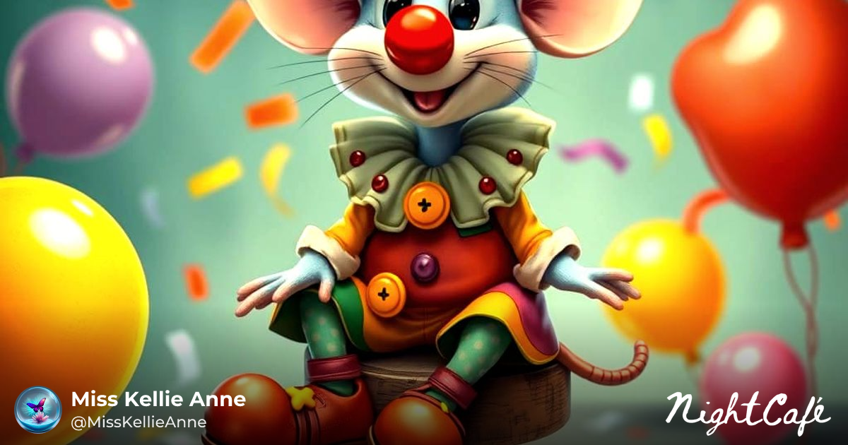 A Clown Mouse - A Mirthful Rodent in Colorful Attire