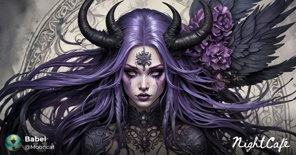 Raven Faery - Mystical Raven Faery in Dark Comic Style