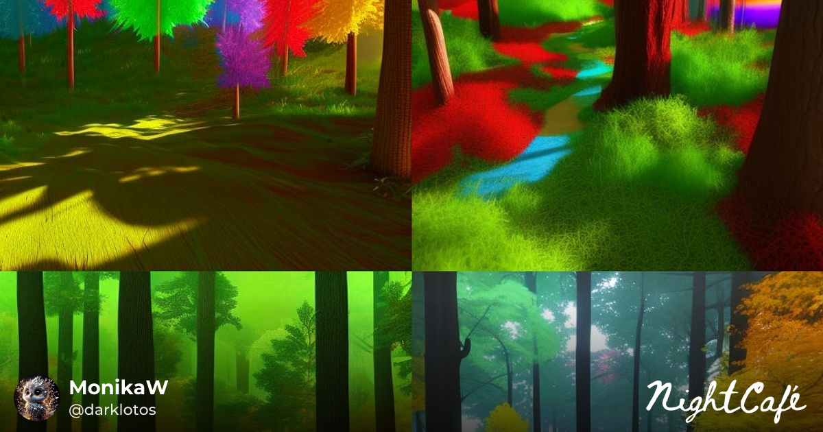 Rainbow Forest - Rainbow Forest in Trending 3D Art Style