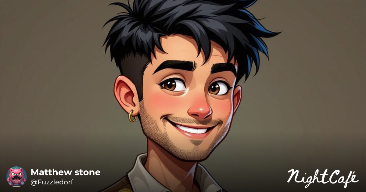 Toon-Style Portrait of Button-Adorned Mischievous ... - AI Art