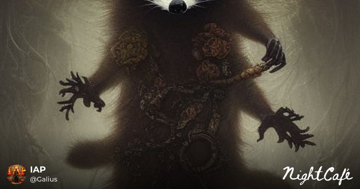 Nightmare Fuel - Detailed Lich Raccoon Portrait in a Horror ...