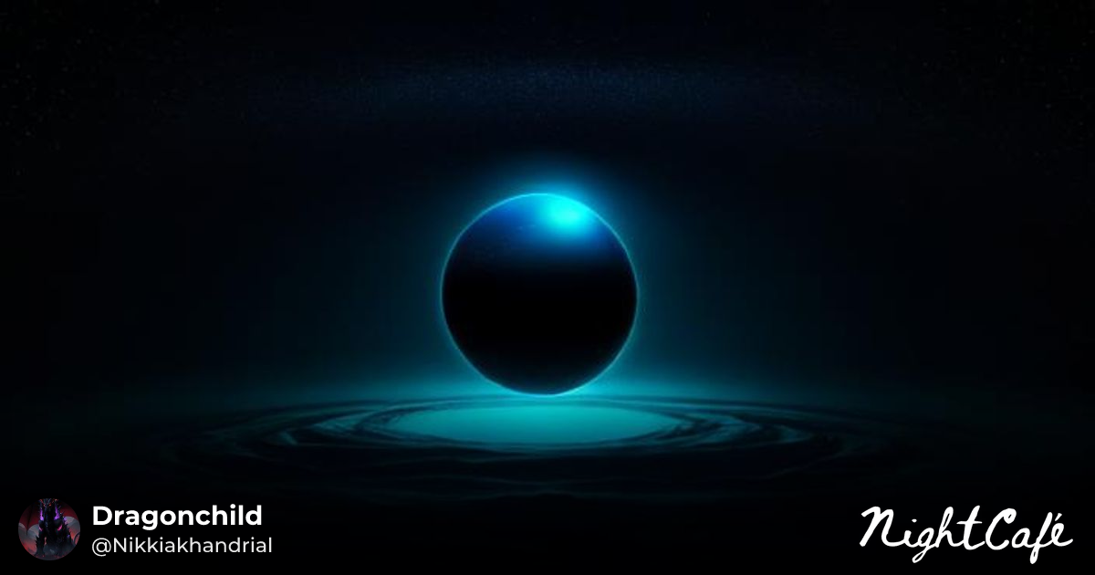 Obsidius 193 - Ethereal Orb in a Dark Void Landscape