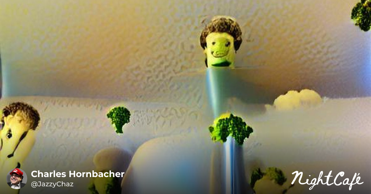 Broccoli Overlord David's Decree - AI Art