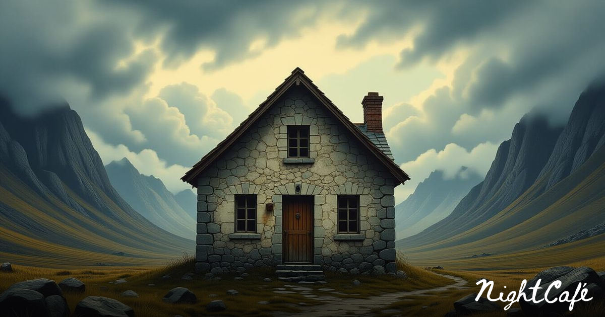 Surreal Valley Building in Dreamlike Style - AI Art