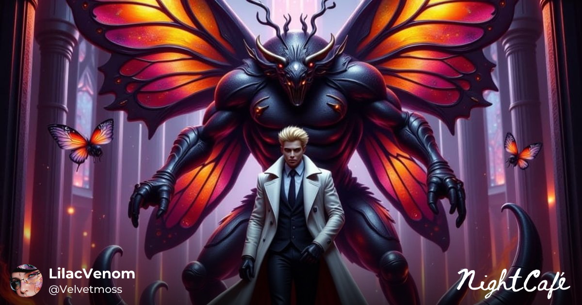 Dark Fantasy Cyberpunk Detective in Gothic Cathedr... - AI Art