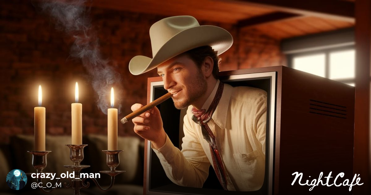 A character in real life - Cowboy Emerges from Vintage TV in...