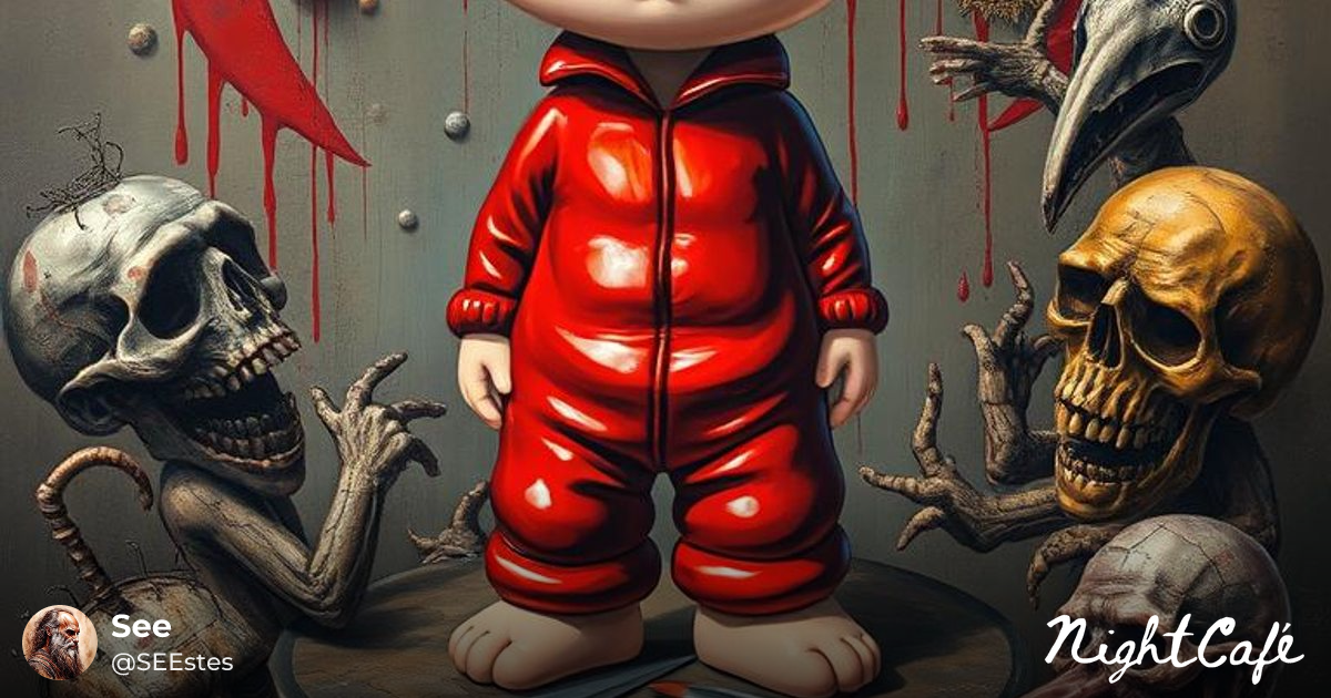 Stewie Griffin in Dystopian Surrealist Dreamscape - AI Art