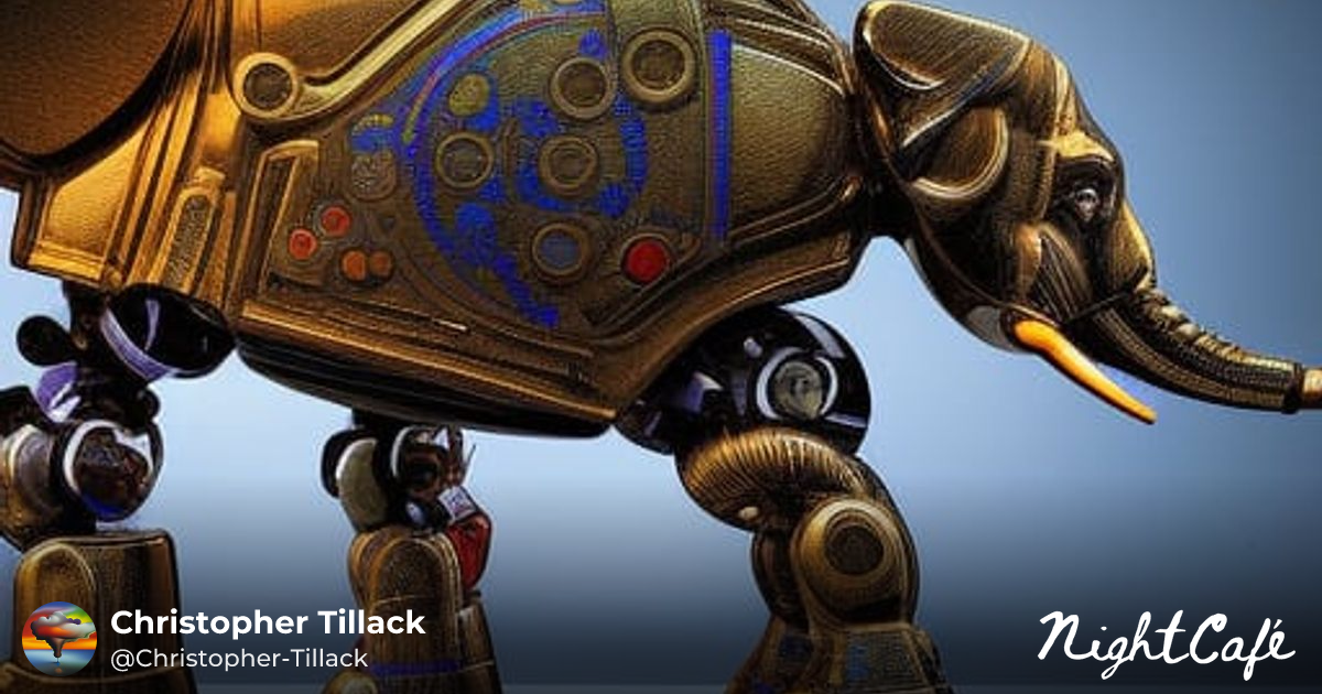 A robotic mecha built in the shape of an elephant