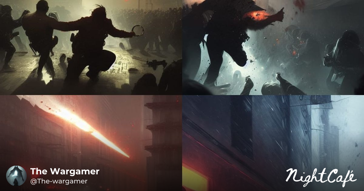 Intense Fight Scene: Dark Fantasy Concept Art - AI Art