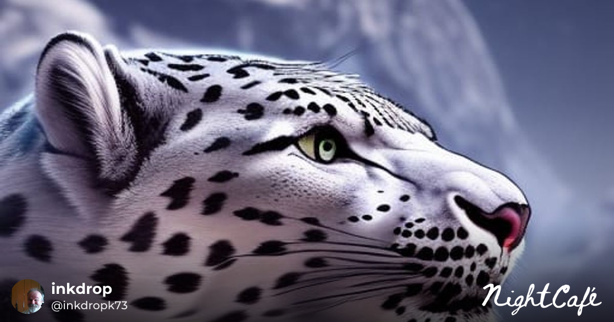 snow leopard - Detailed Snow Leopard Matte Painting in Fanta...