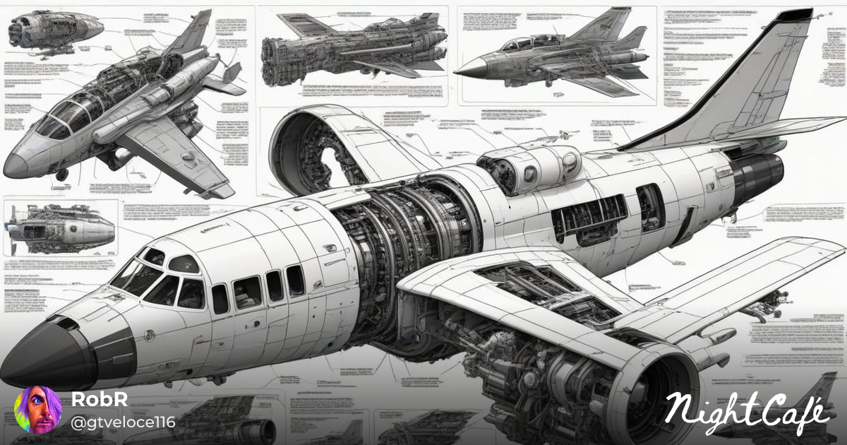 Aeronautical Engineering: Exploded View Comic Book... - AI Art