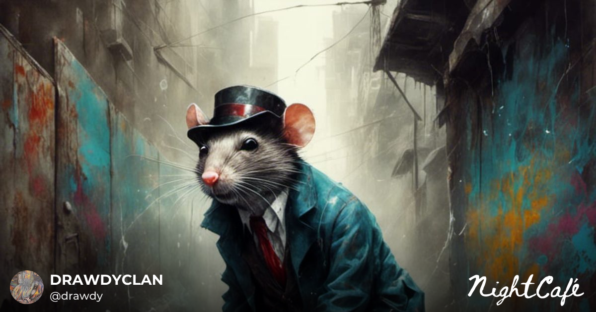 TUNNELING - Macabre Sephardic Rat Rabbi in Graffiti Art Sty...