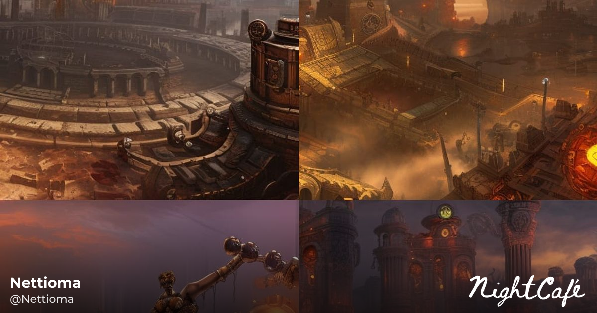 Big Steampunk gladiator arena - Steampunk Gladiator Arena in...