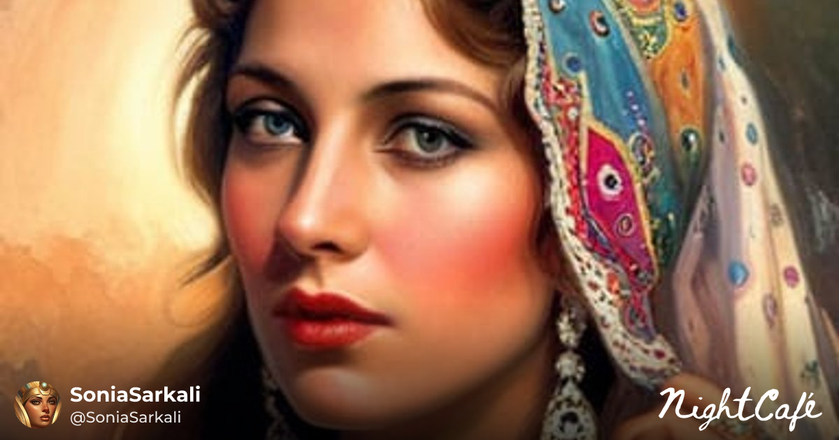 Zoraide - Mysterious Gypsy Psychic Woman in Reflective Color...