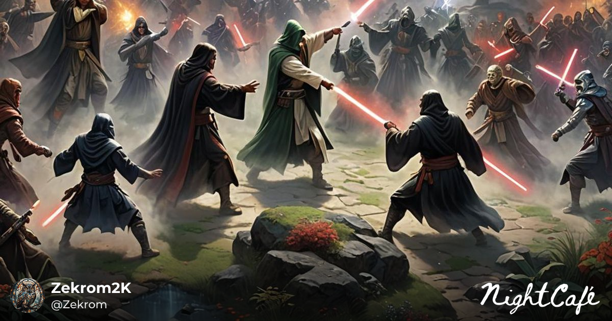 the Great Jedi Battle - Togrutan Jedi and Sith Lord Battle i...