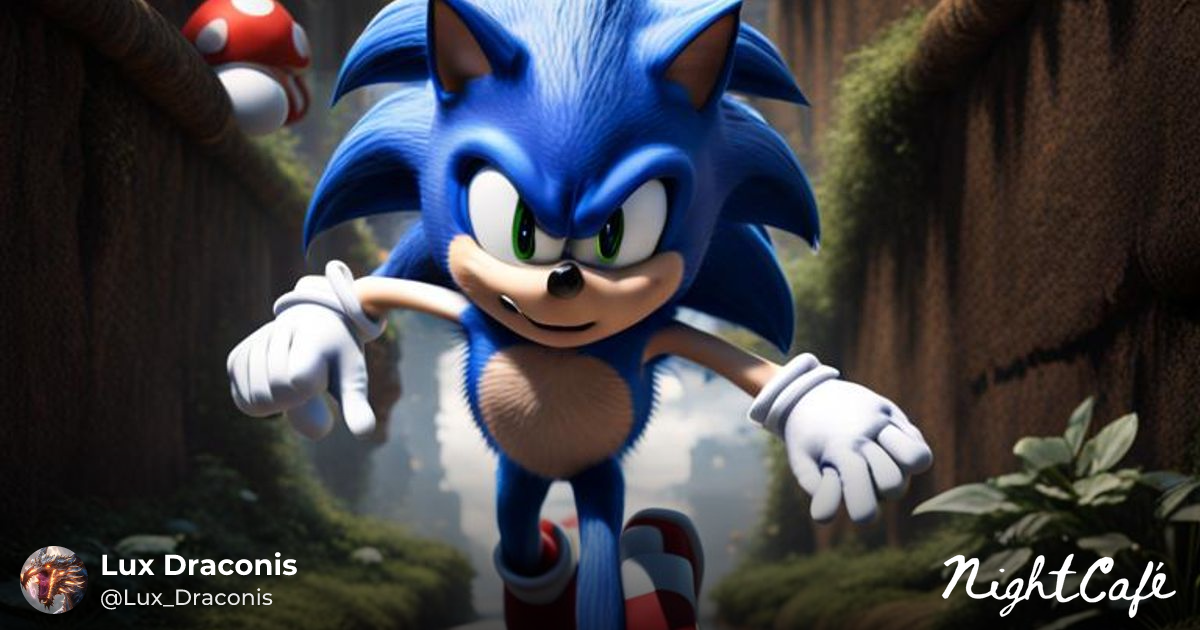 Sonic the hedgehog running From Evil