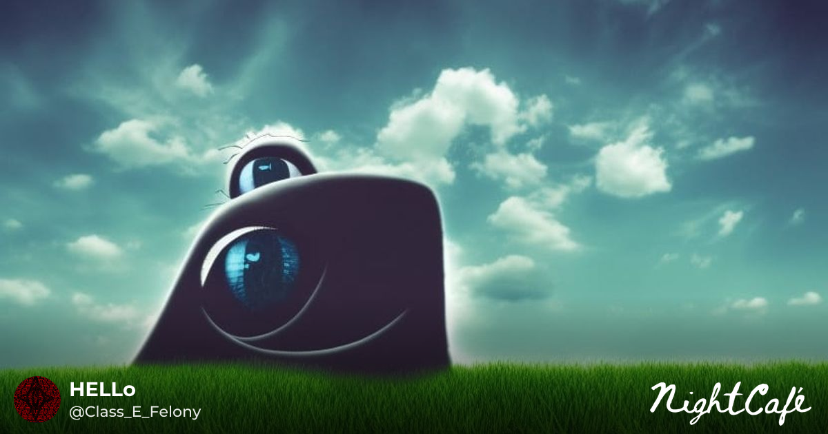 weirdcore image - Minimalist Weirdcore Scene with Eyes and B...