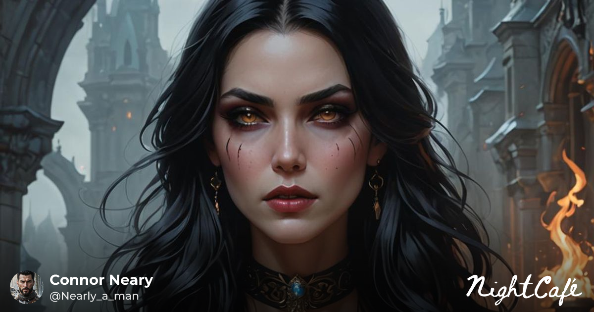 Epic Female Necromancer with Undead Army - AI Art