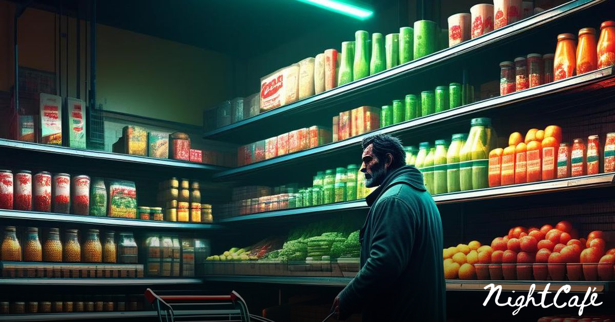 realistic rambo at supetmarket - Rambo at a Neon-Lit Superma...