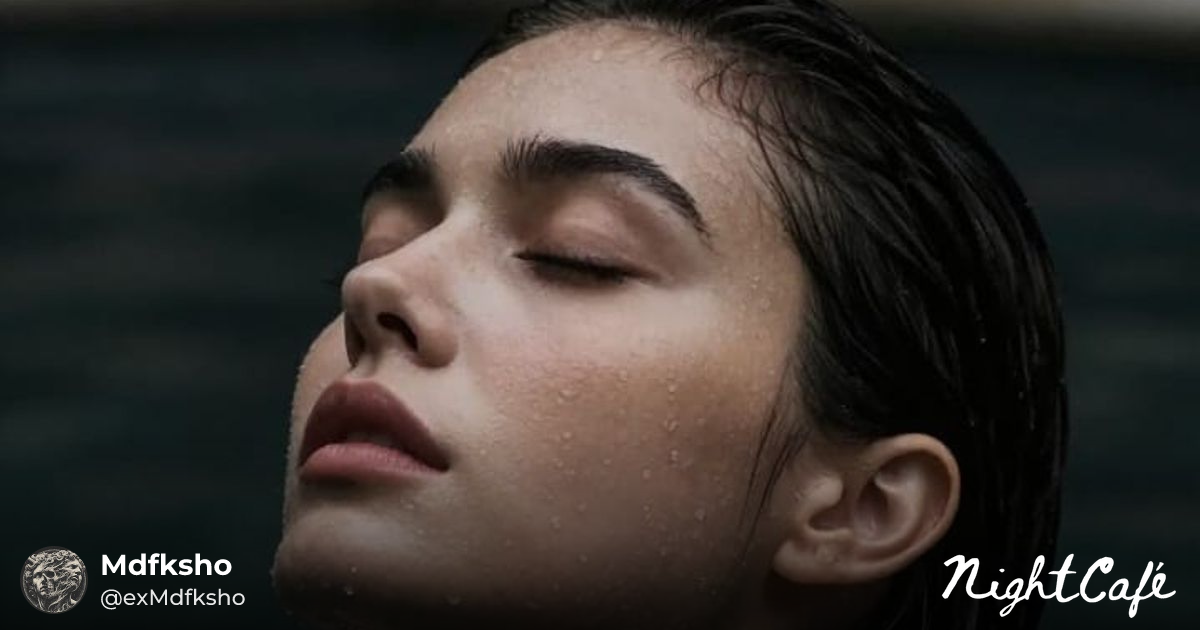 quiet vulnerability - Woman Emerging from Water in Abandoned...