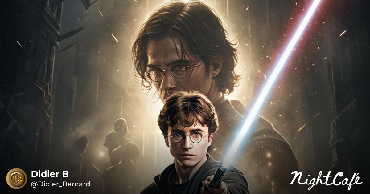 Epic Crossover of Magic and Lightsabers in a Stunn... - AI Art