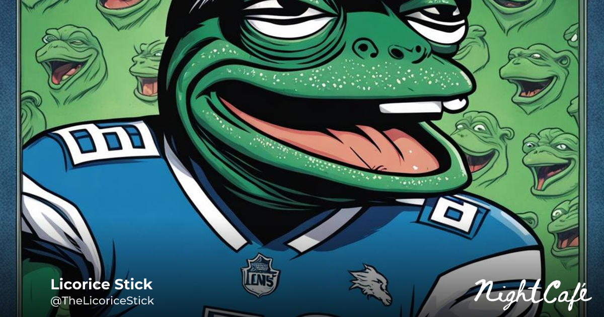 Smiling Pepe frog detroit lions - Smiling Pepe Frog Detroit ...