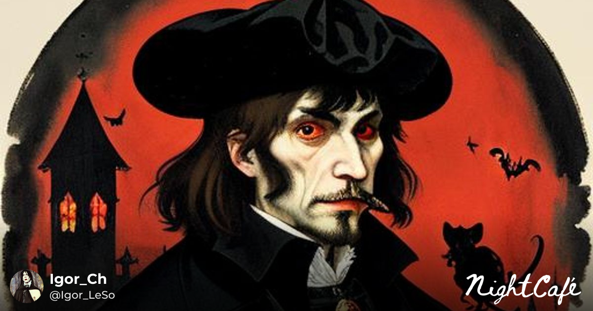Vampire Mouse Devil Portrait - AI Art