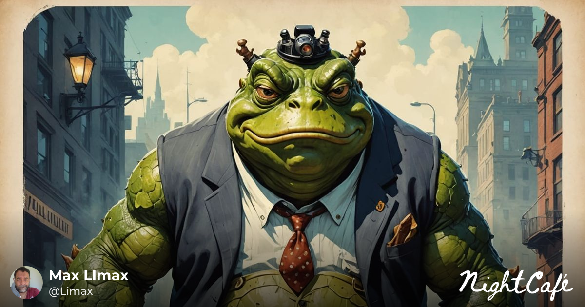 Toad Mafia Boss in Rockwell and Pixar Style - AI Art