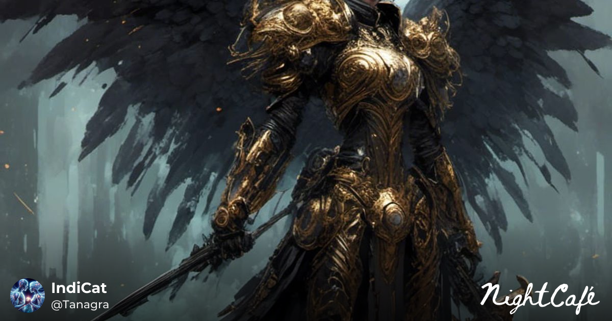 Admonition Angel - Gothic Cyborg Angel in Post-Apocalyptic W...