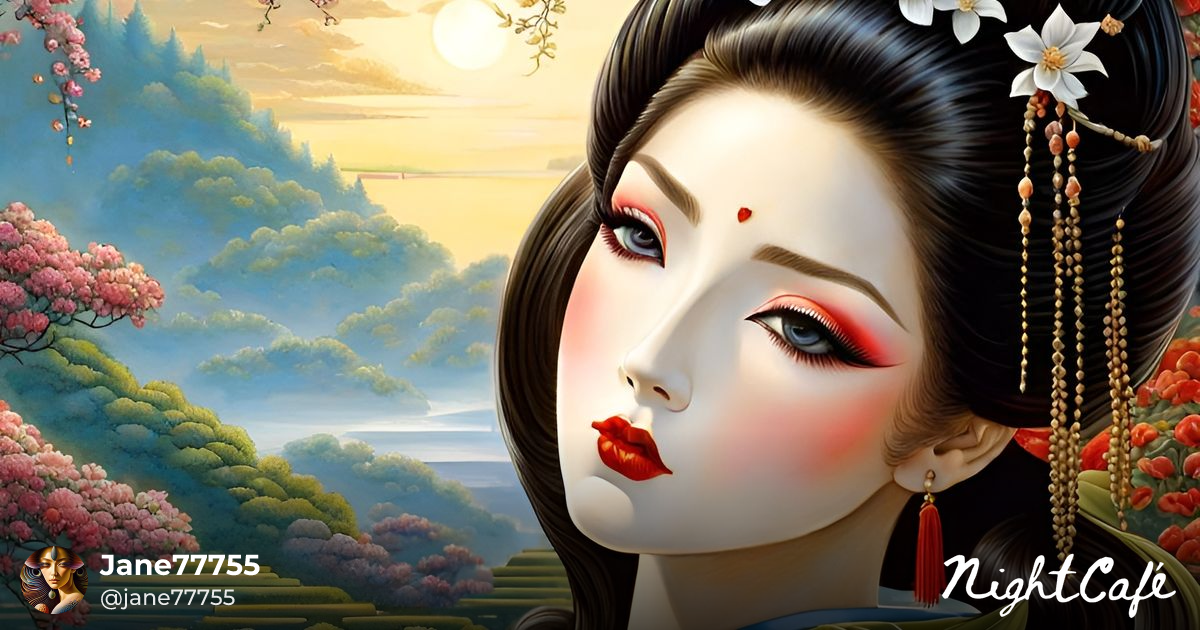 "Beautiful Geisha", Story-Tale Illustration