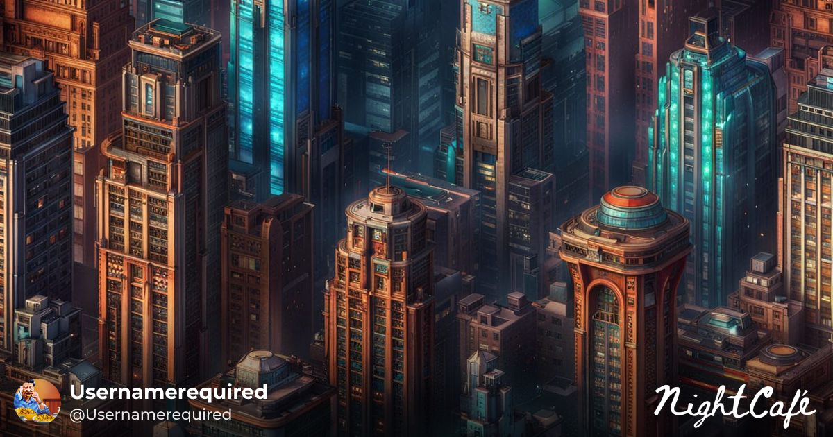 Decopunk metropolis - Decopunk Metropolis in Detailed Matte...