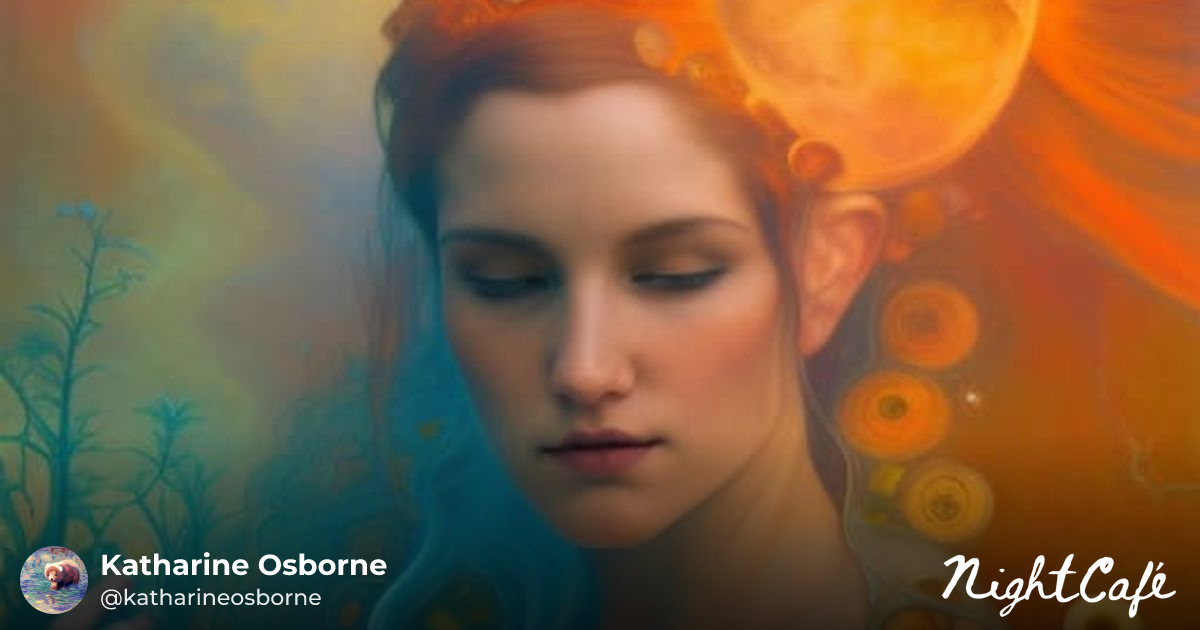 Brigid - Goddess Portrait with Fire, Water, Earth, and Air