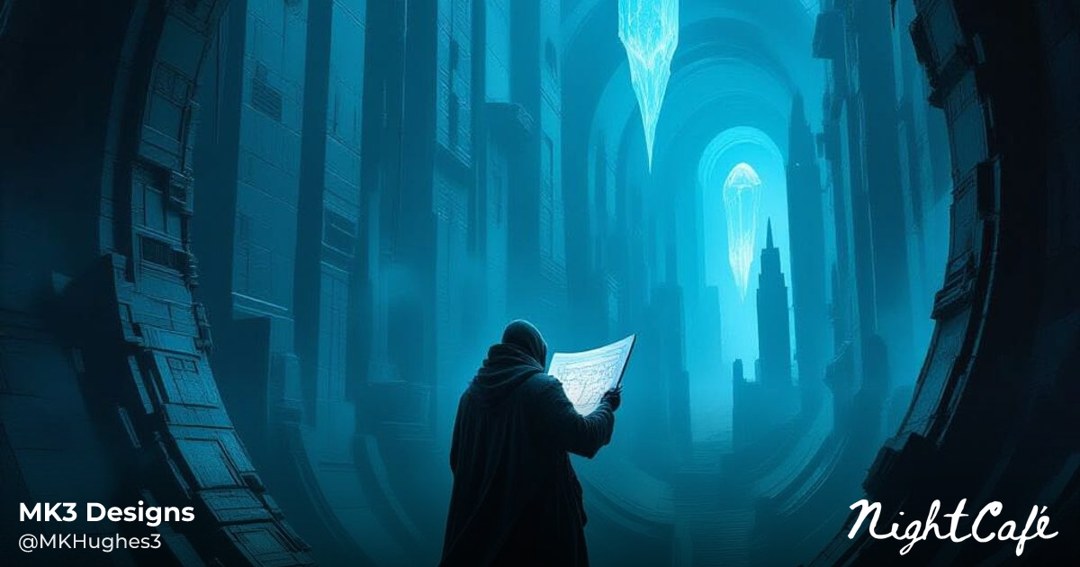 Biomechanical Cartographer Charts Subterranean Cit... - AI Art