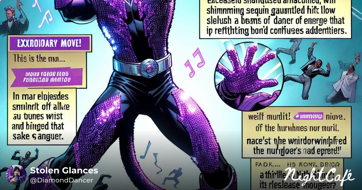 The purple panther power ranger with a sparkling, sequined gauntlet ...