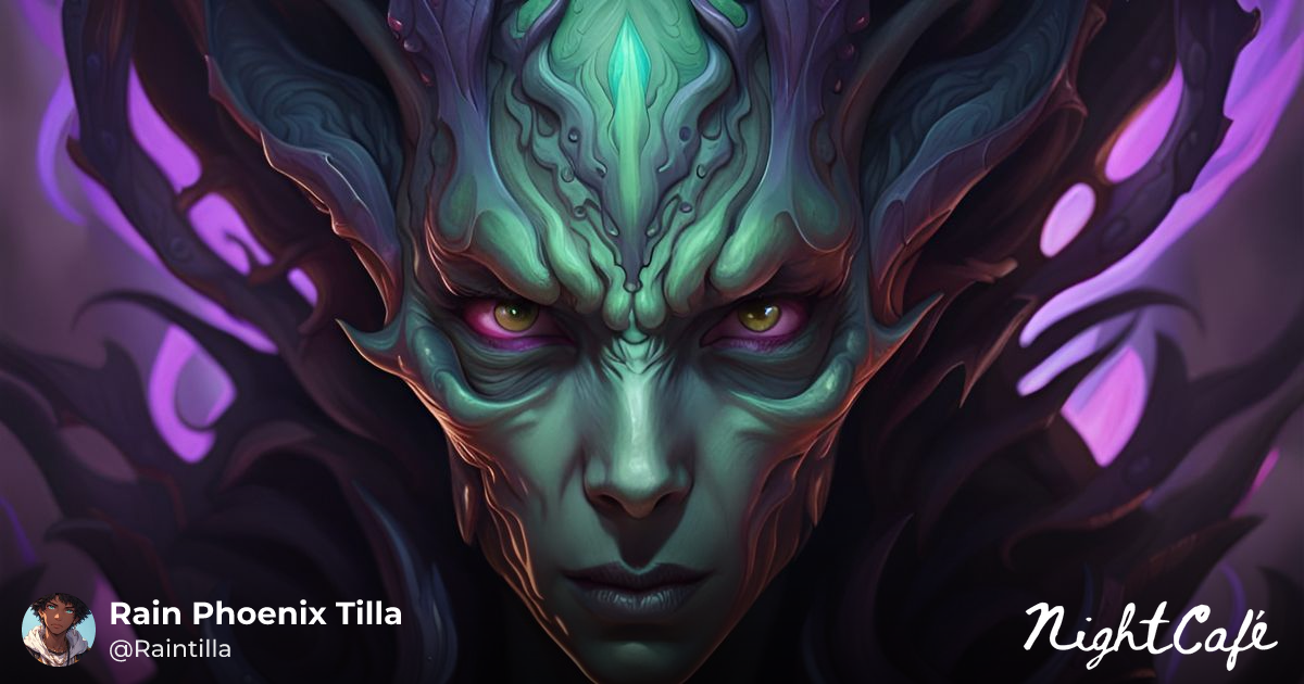 Demonic eldritch Alien - Hyperdetailed Portrait of a Demoni...