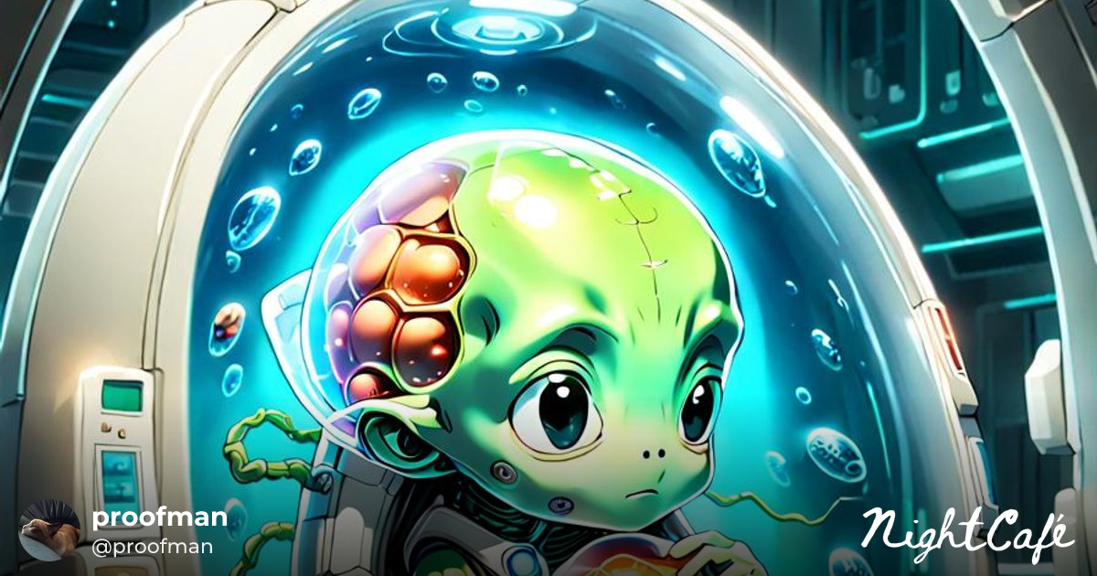 Alien Embryo - Detailed Alien Embryo in Artificial Womb: Ani...